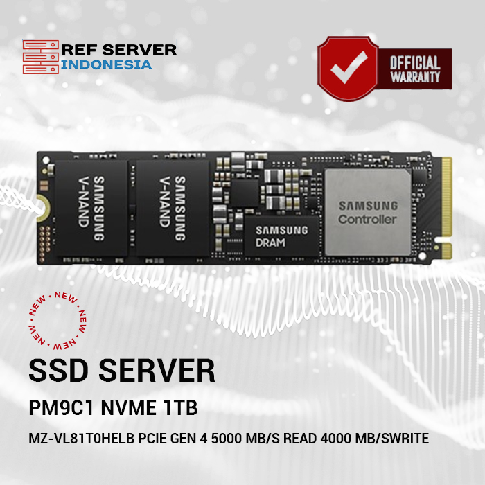SSD Server PM9C1 NVME 1TB MZ-VL81T0HELB Pcie Gen 4 5000 MB/s read 4000 ...